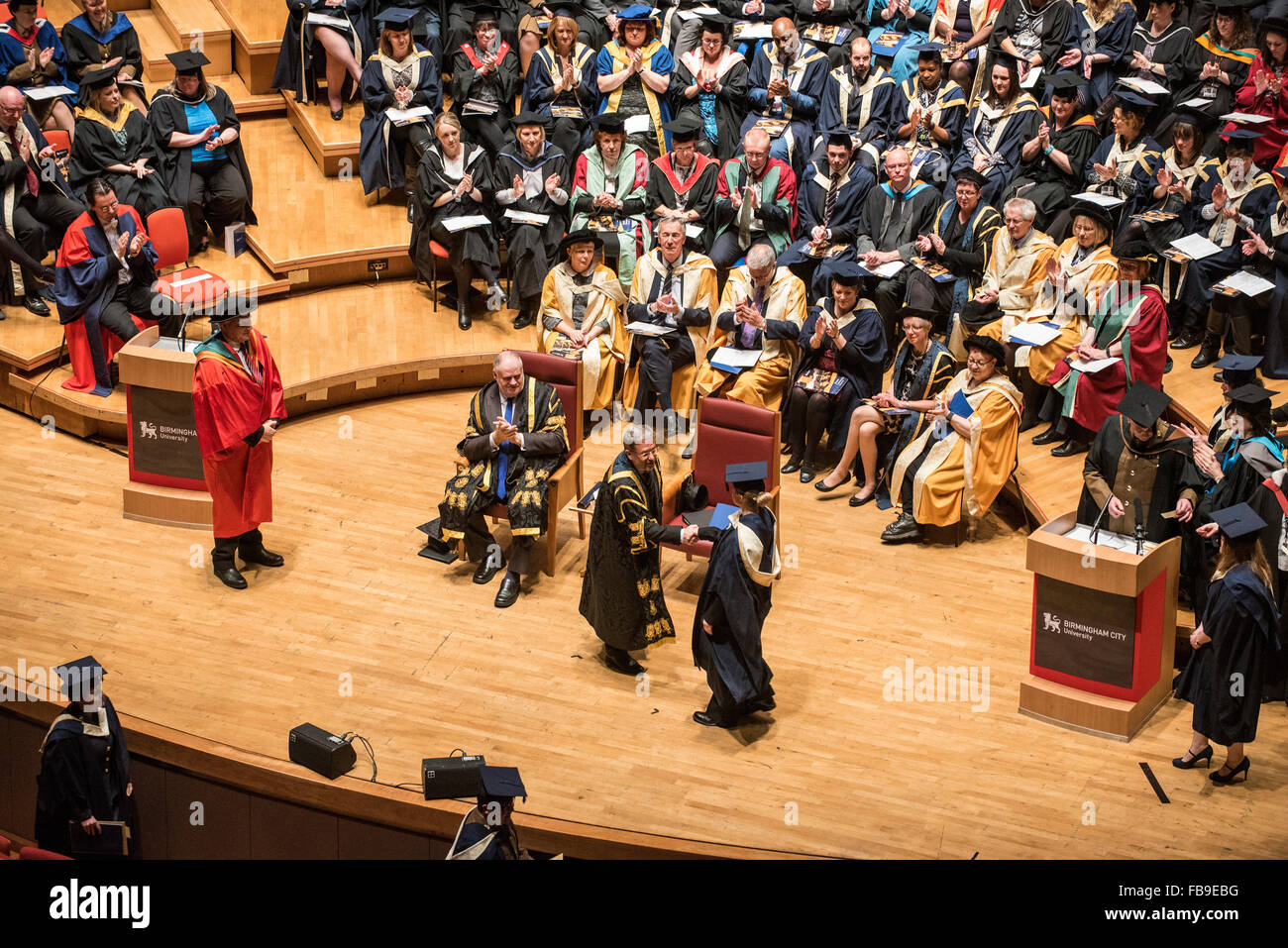 Graduation ceremony presentation, Symphony Hall, UK Stock Photo - Alamy