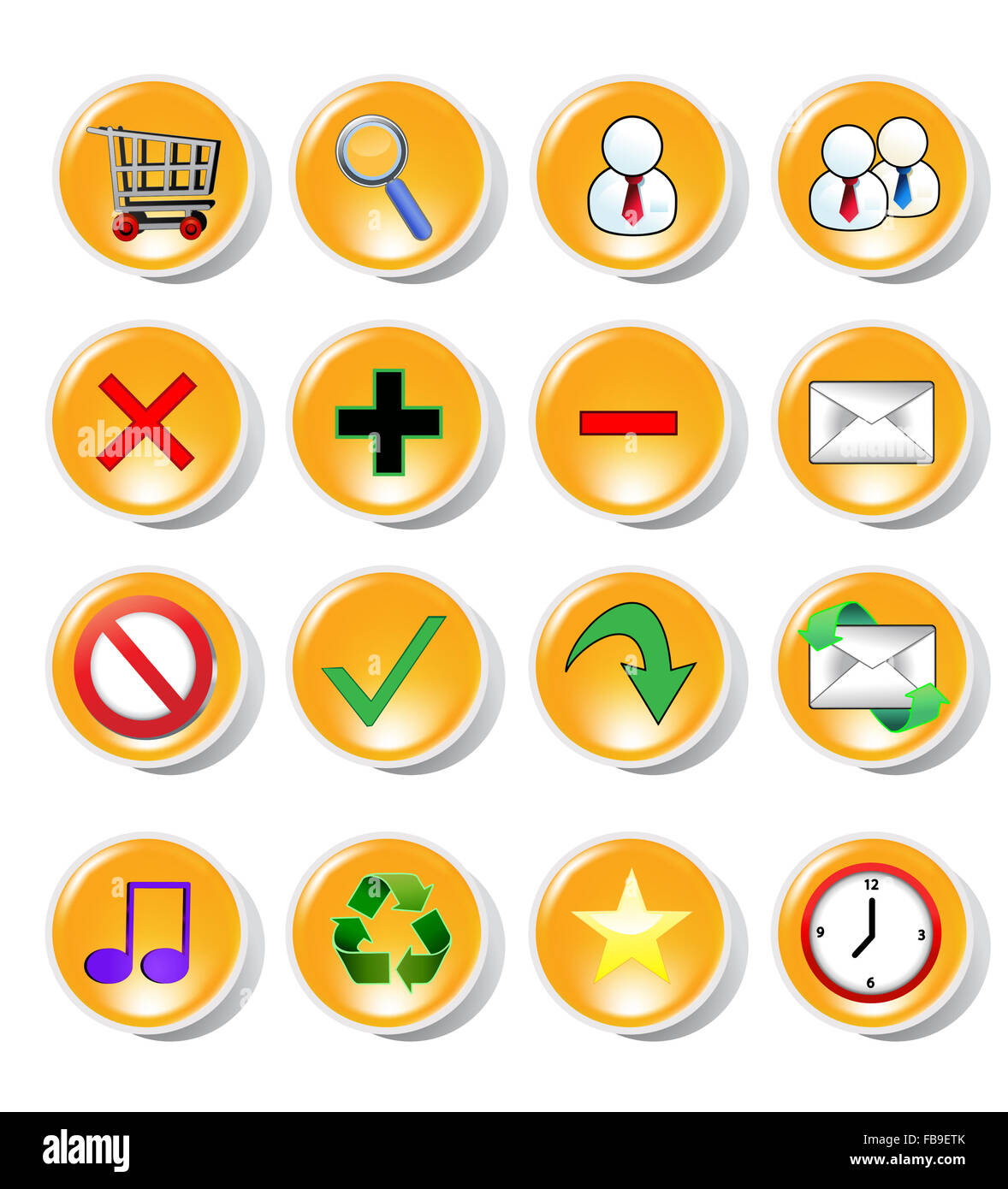 illustration of a web and internet icons clean and professional on ...