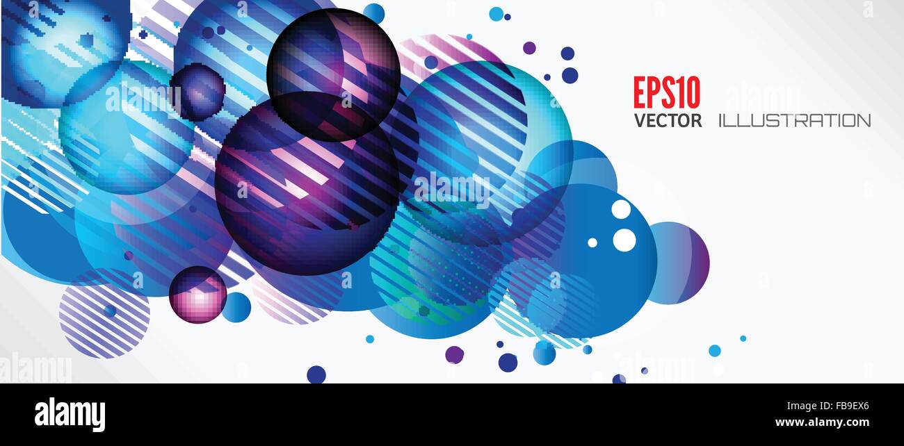Abstract background with round elements. Vector illustration Stock ...