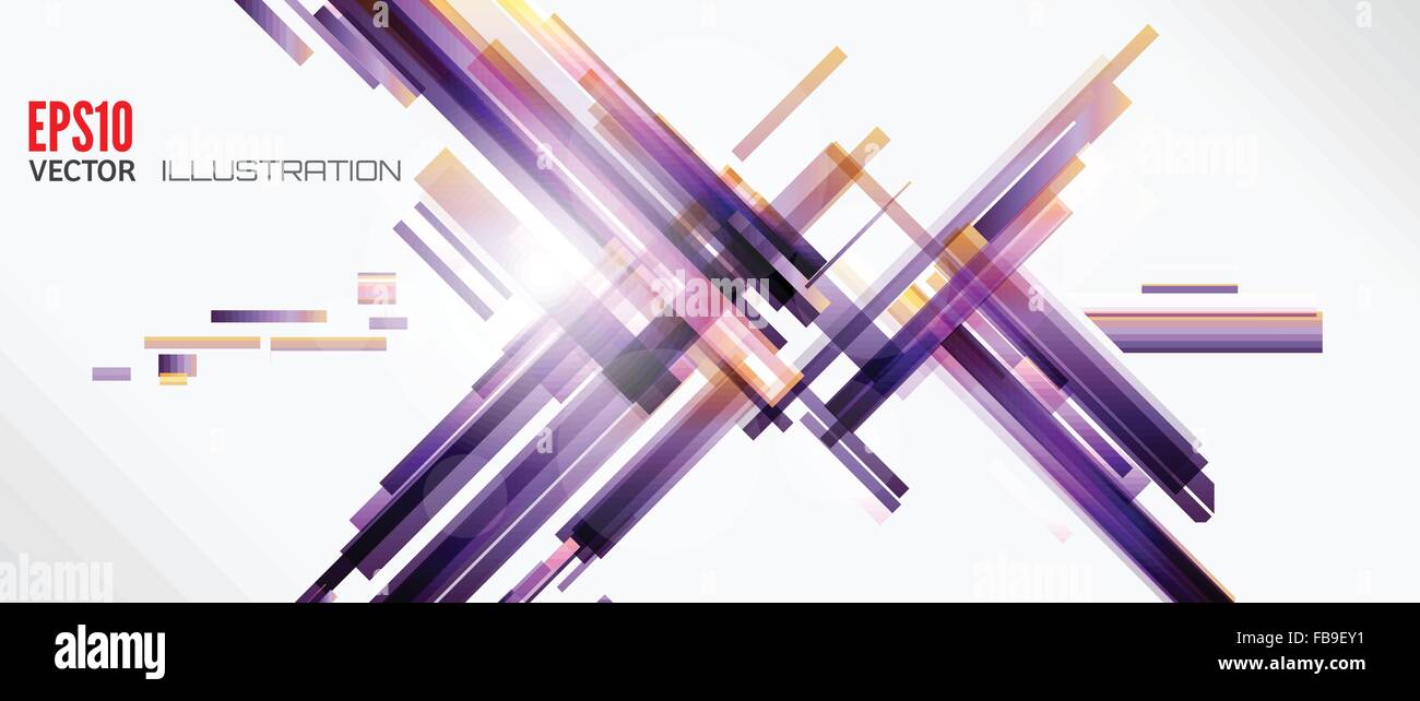 Abstract lines background with colored elements. Banner. Lines, wave ...