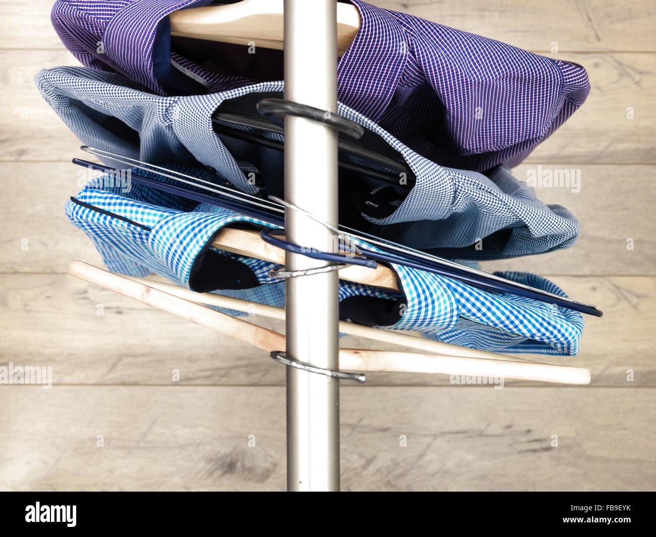 A studio image of hanging clothes Stock Photo - Alamy