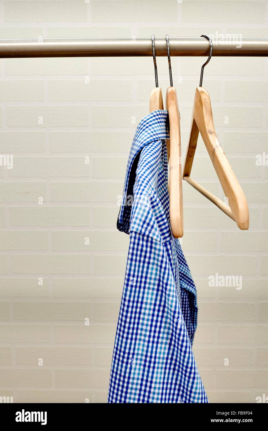 A studio image of hanging clothes Stock Photo - Alamy