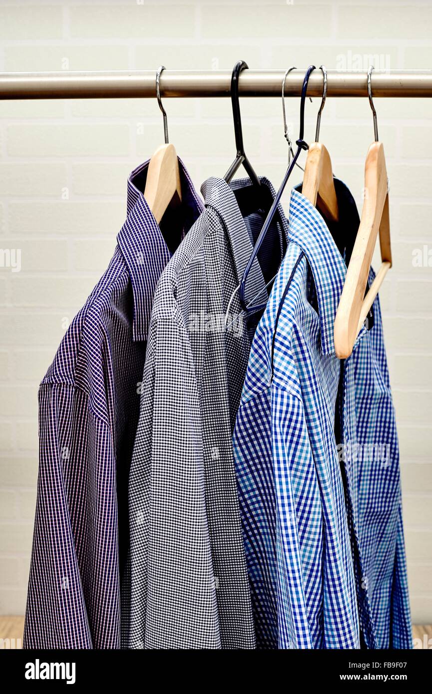 A studio image of hanging clothes Stock Photo - Alamy