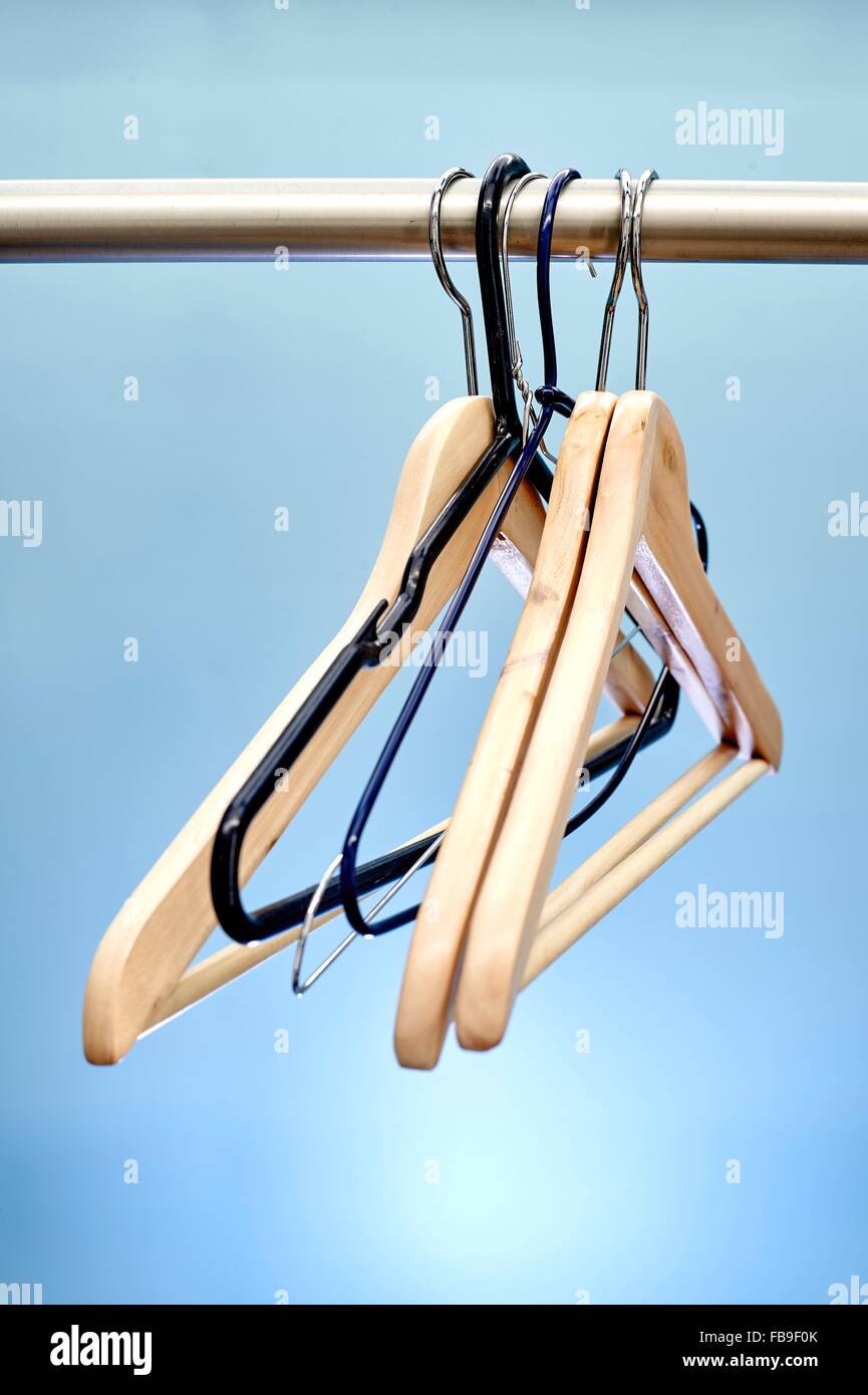 A studio image of hanging clothes Stock Photo - Alamy