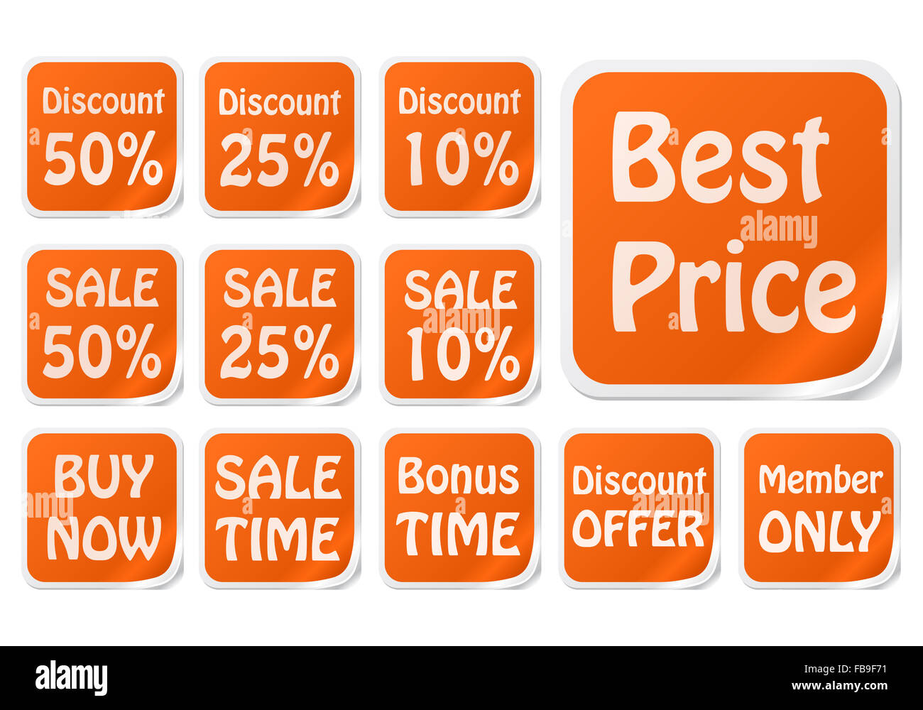 illustrations of a different modern best price sales tags on isolated ...