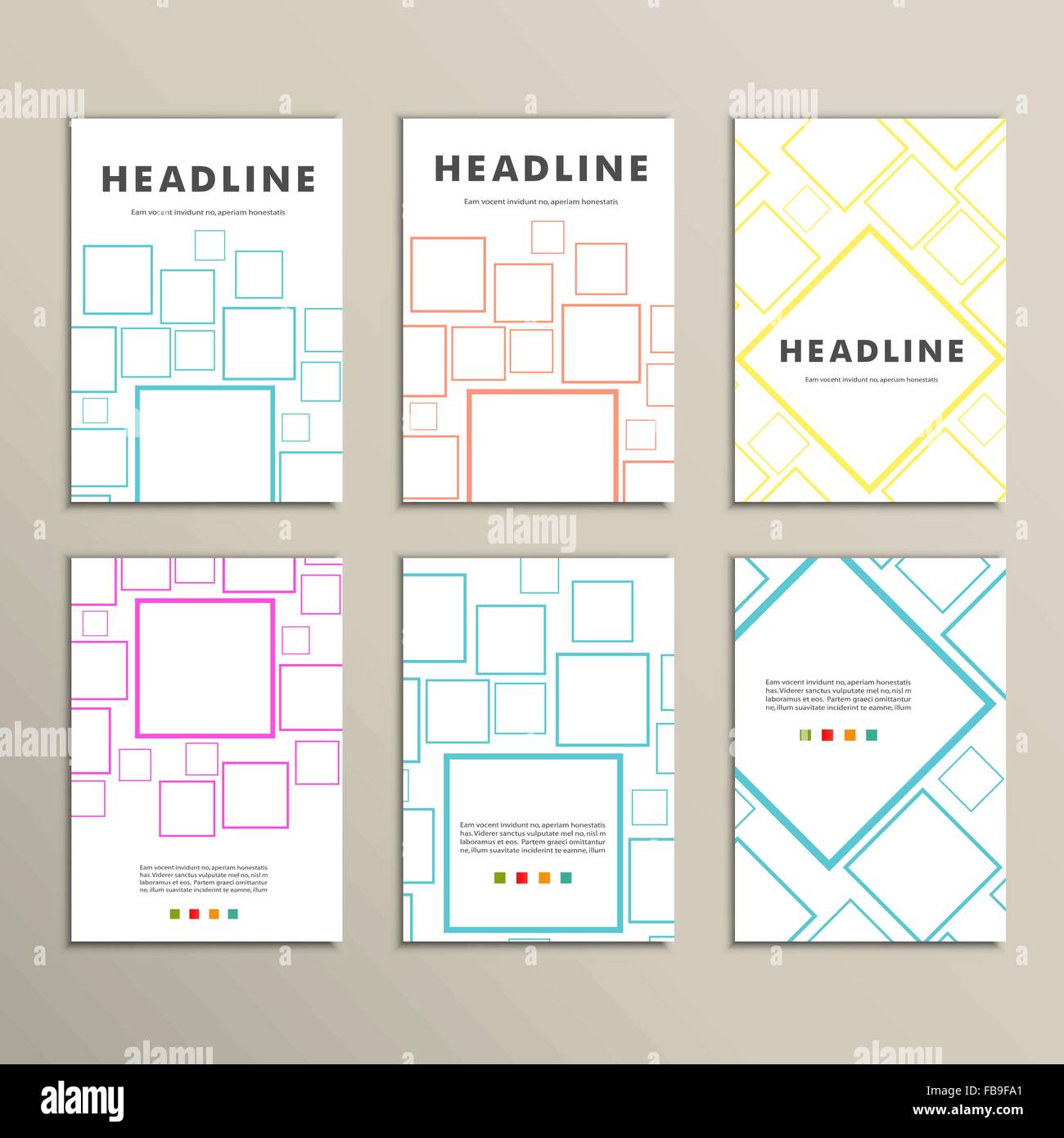 Vector cover set banner square background. Modern design Stock Vector ...