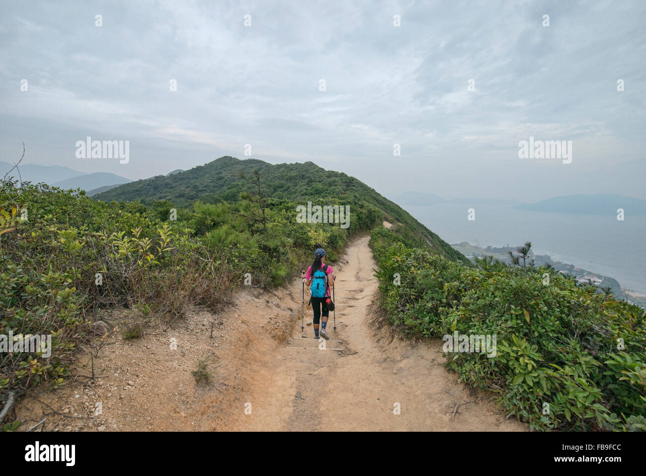 Hiking on the Dragon's Back trail, Hong Kong Stock Photo - Alamy