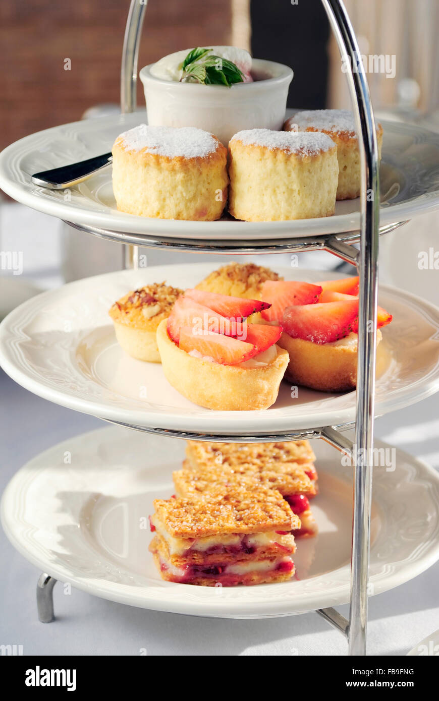 Afternoon tea on table Stock Photo - Alamy
