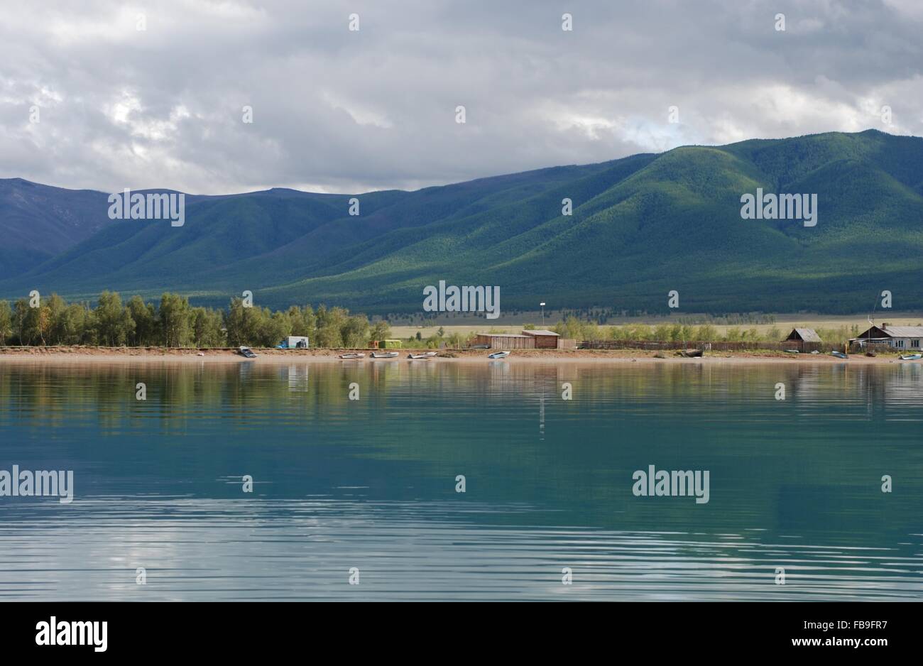 The lake and mountains in the Republic of Tuva(Tyva), Russia Stock ...