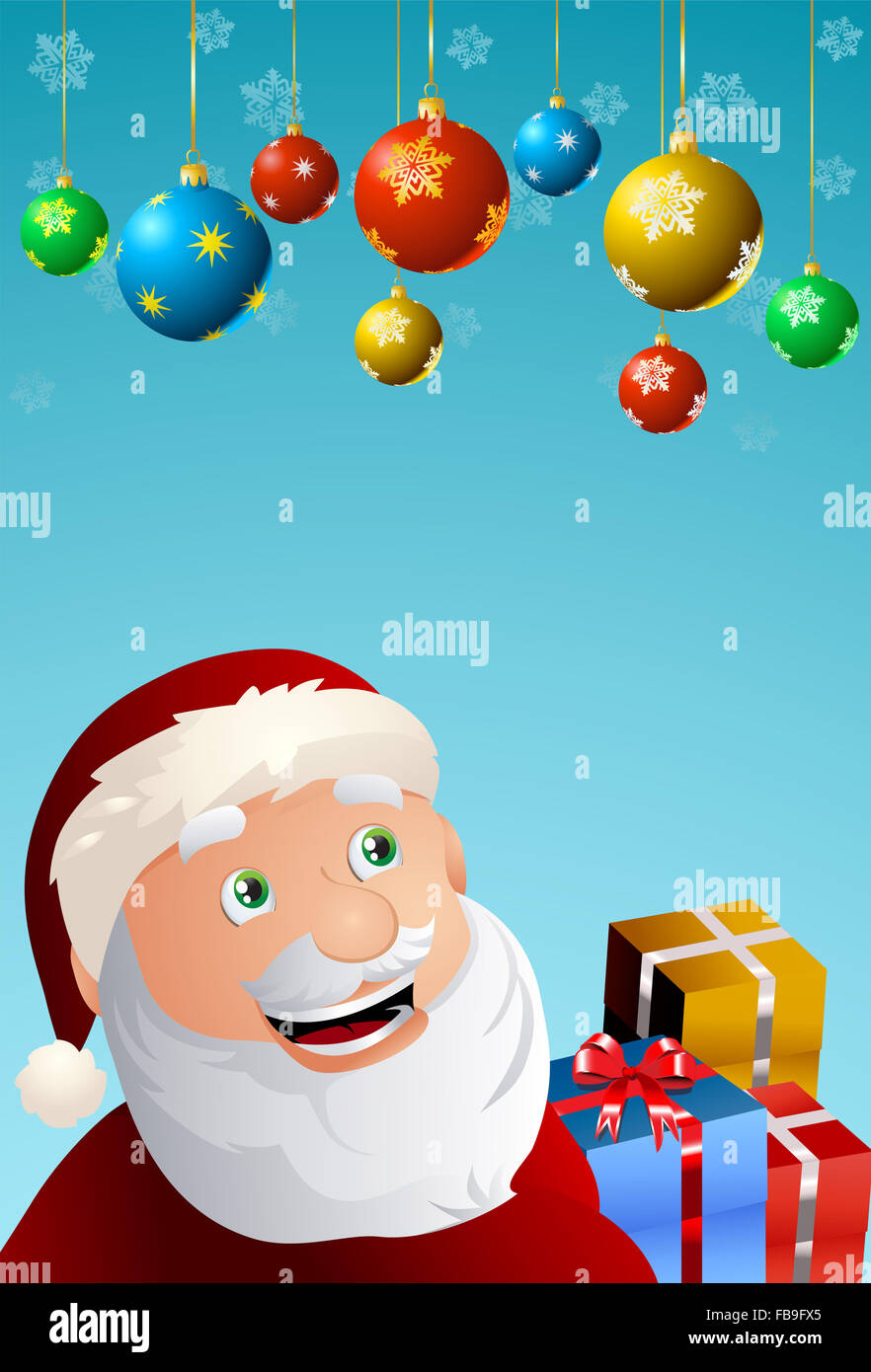 illustration of a santa claus who seems happy on christmas colorful ...