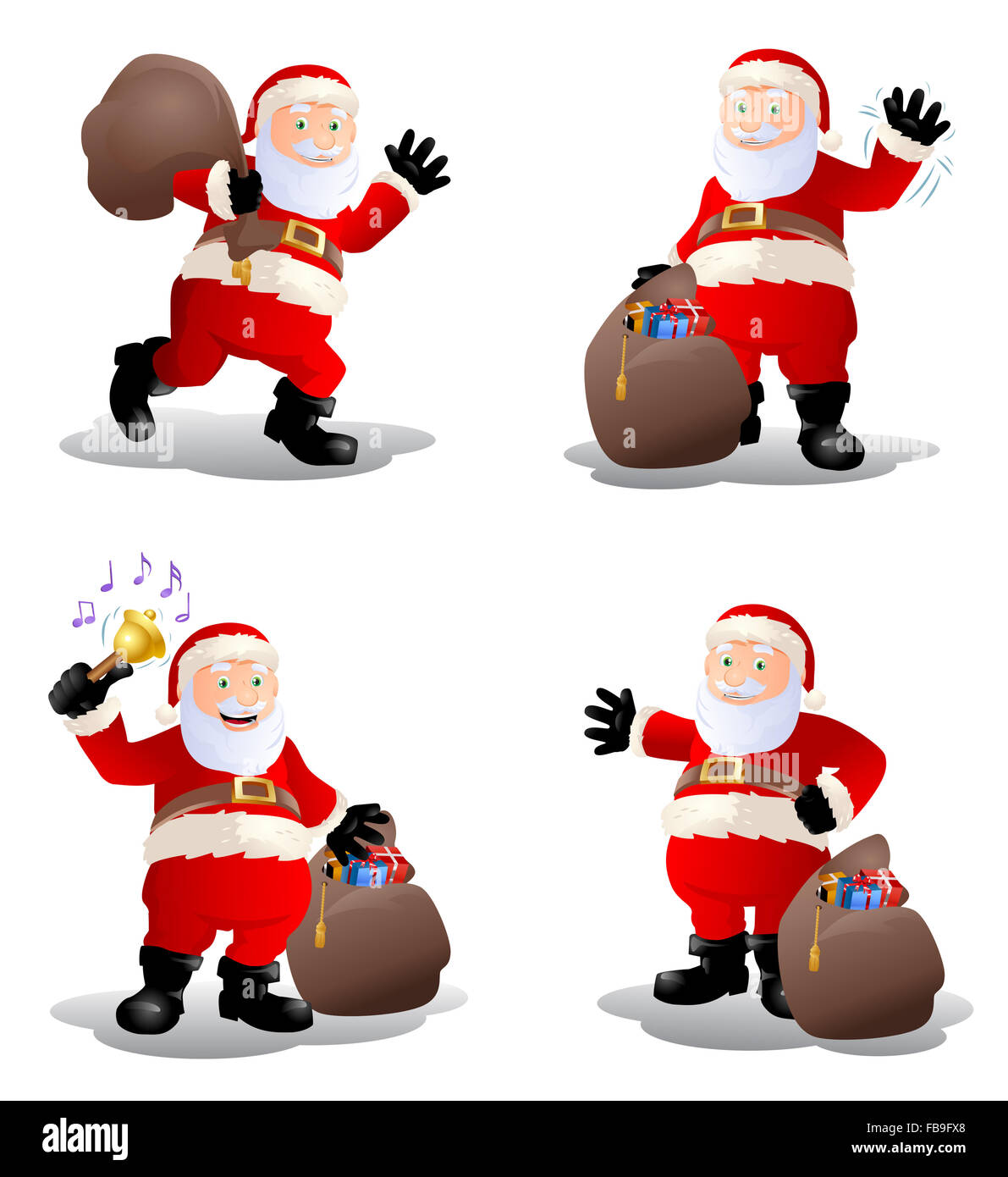 illustration of an stock of old santa claus on isolated white ...