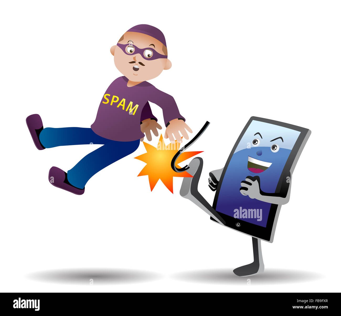 Smart phone thief illustration hi-res stock photography and images - Alamy
