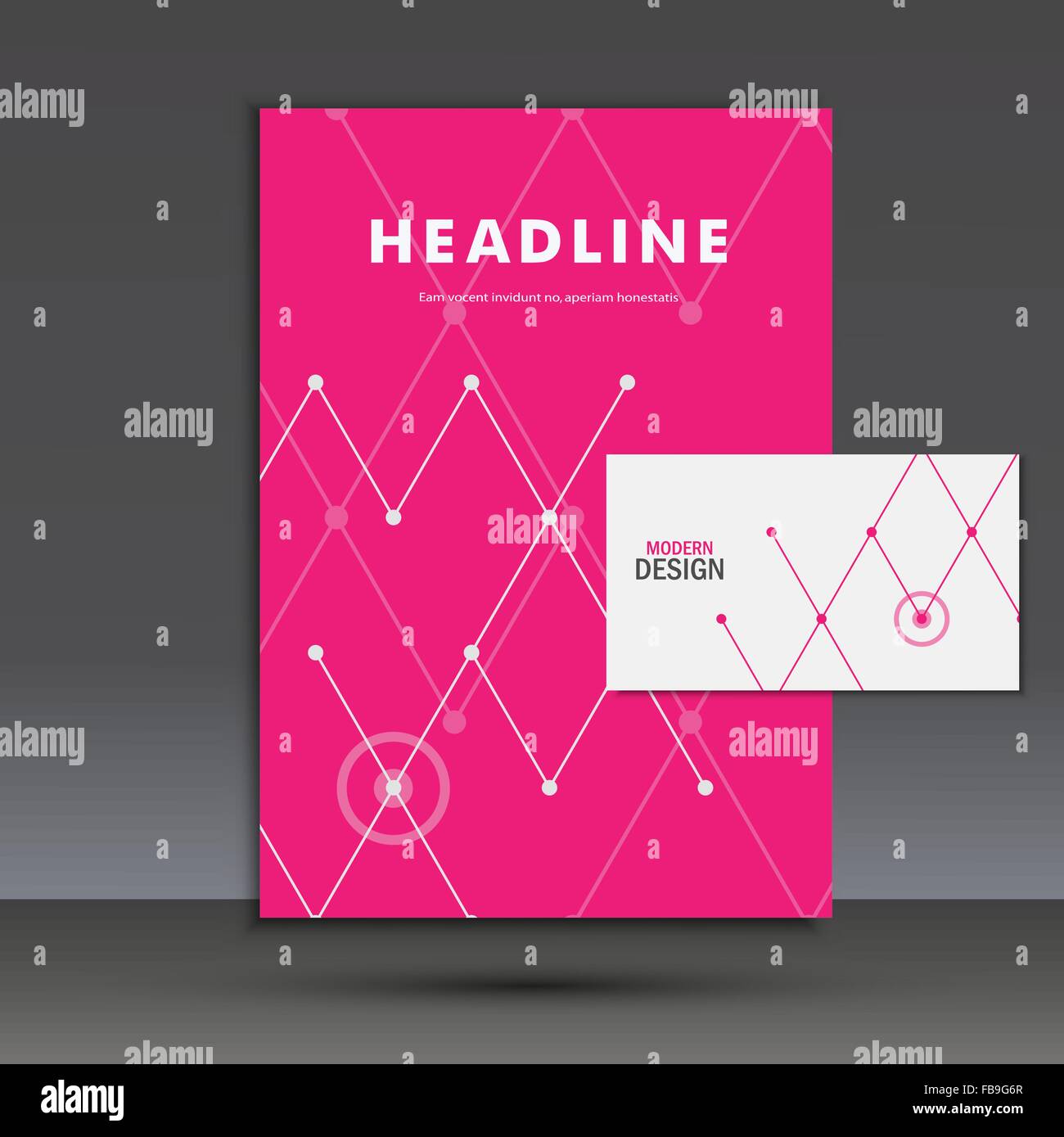 Abstract pattern of lines and circles. Title page A4. Vector ...