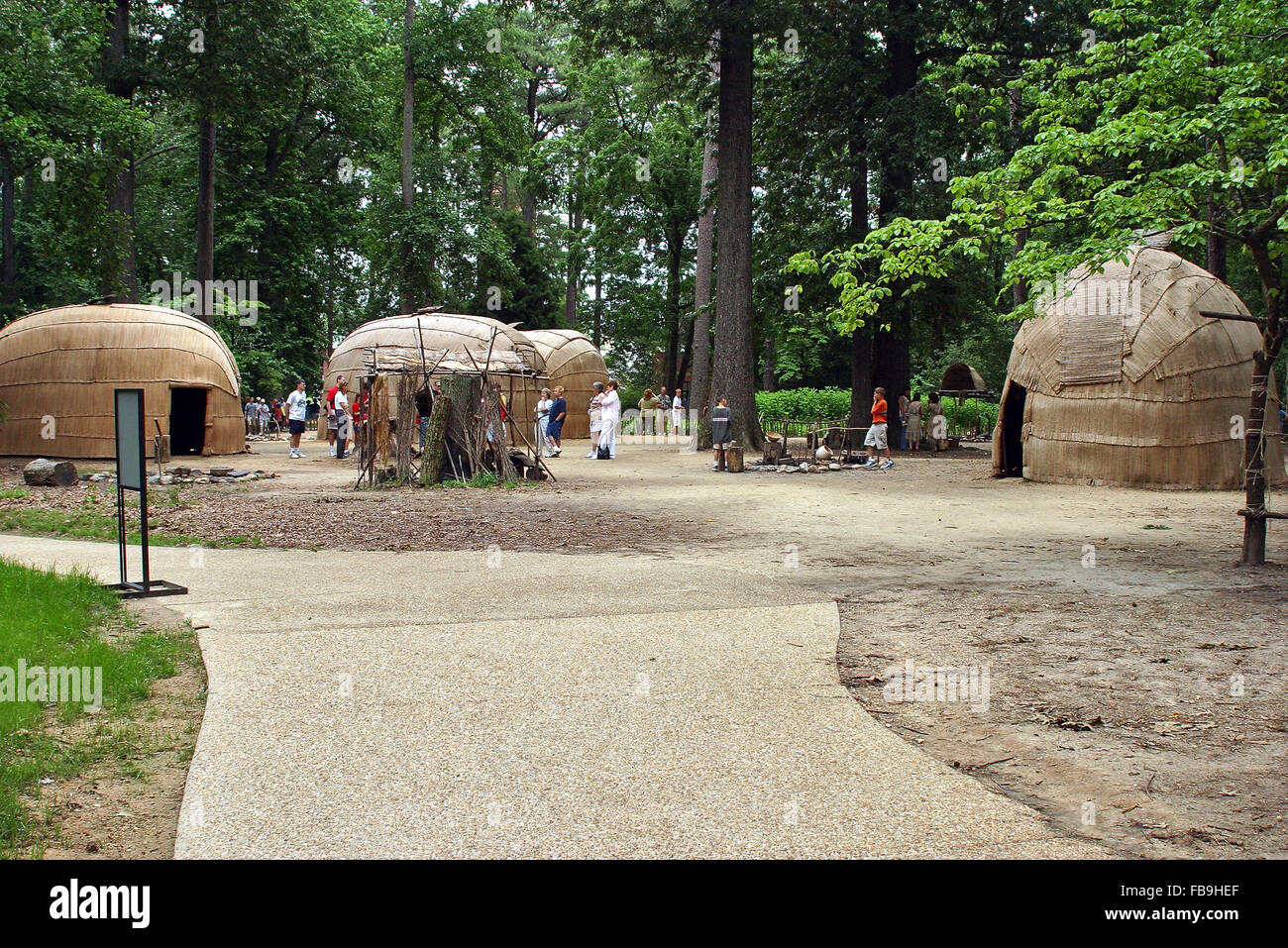 Replica of an early Powhatan Native American village at the historic ...