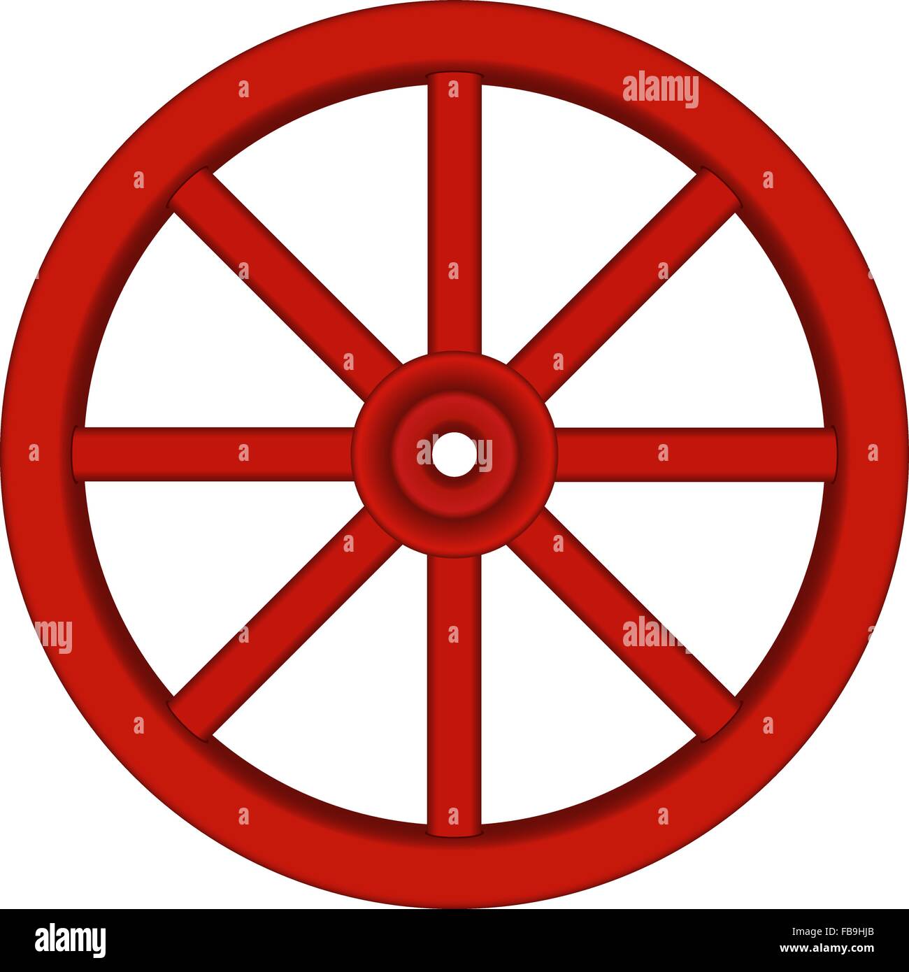 Vintage wooden wheel in red design Stock Vector Image & Art - Alamy