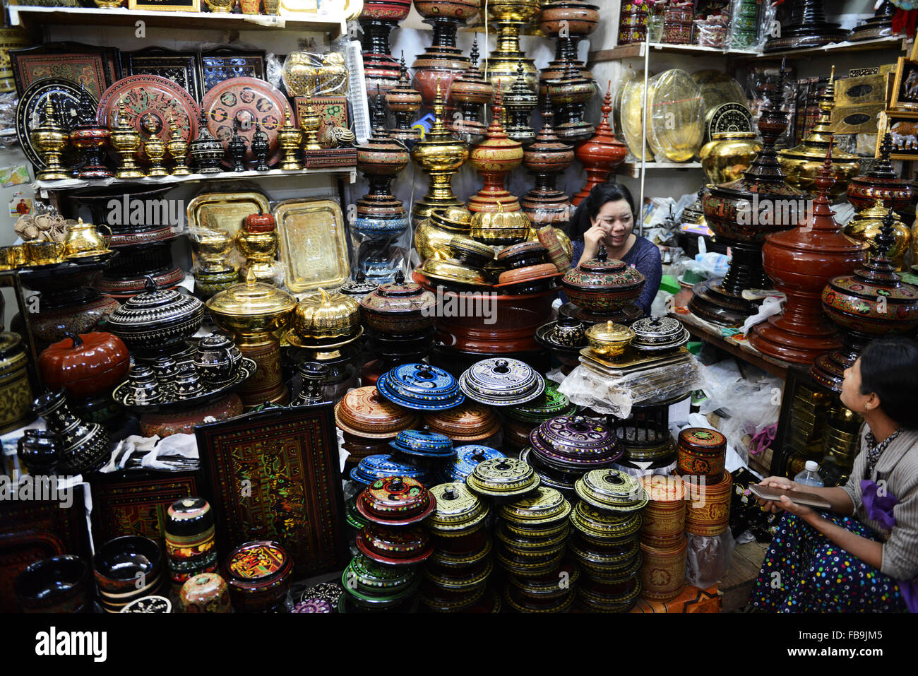 Burmese lacquerware hi-res stock photography and images - Alamy