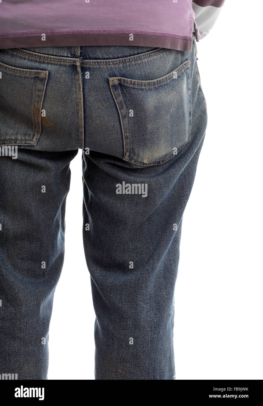 Rear view man in jeans hi-res stock photography and images - Alamy
