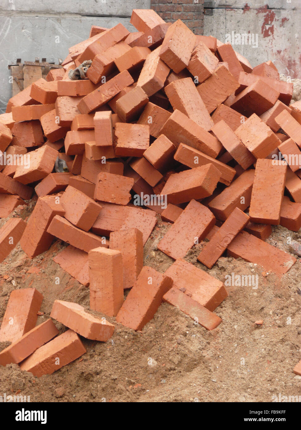 heap of red brick Stock Photo - Alamy