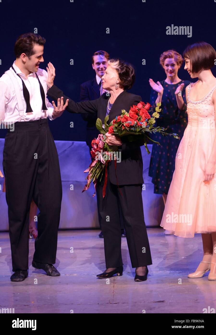 New York, NY, USA. 12th Jan, 2016. Leslie Caron, Robert Fairchild ...