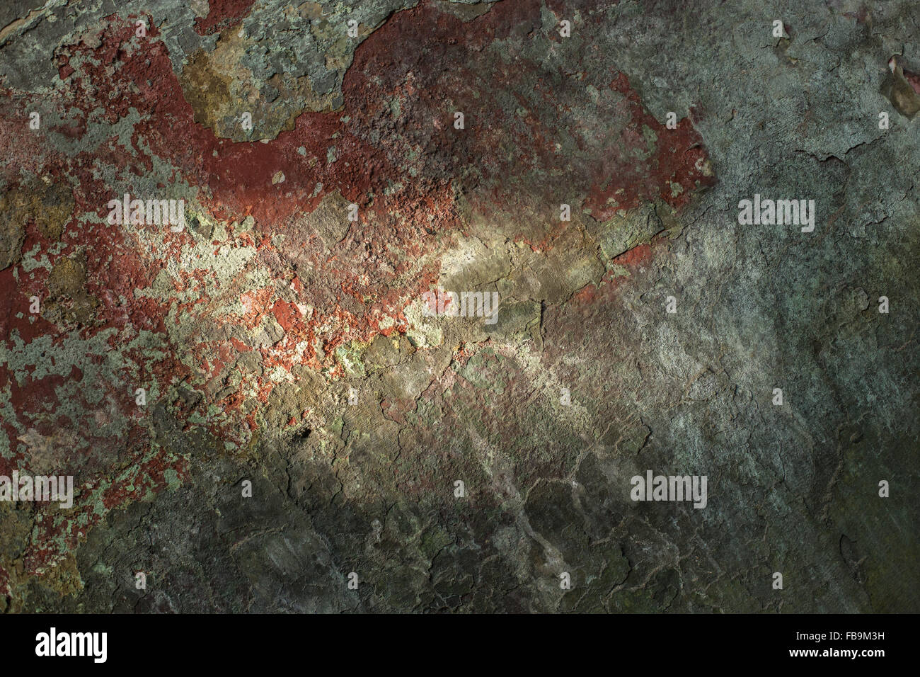 decaying, paint flaking walls in an abandoned building Stock Photo - Alamy