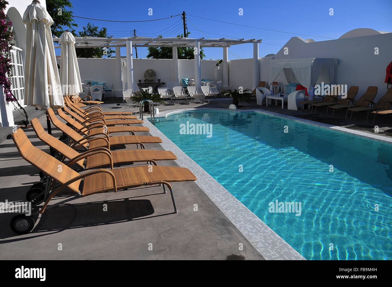 Swimming pool in hotel Stock Photo - Alamy
