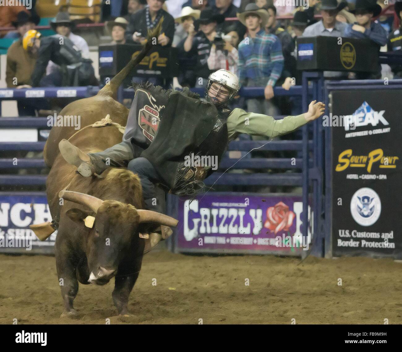 Denver, Colorado, USA. 12th Jan, 2016. Bull Rider SKYLER SIMS, of ...