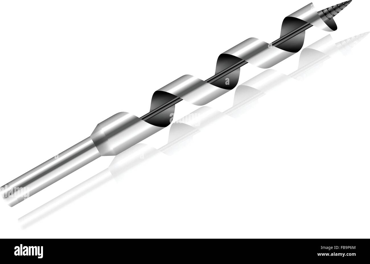 Drill bit on a white background Stock Vector Image & Art - Alamy