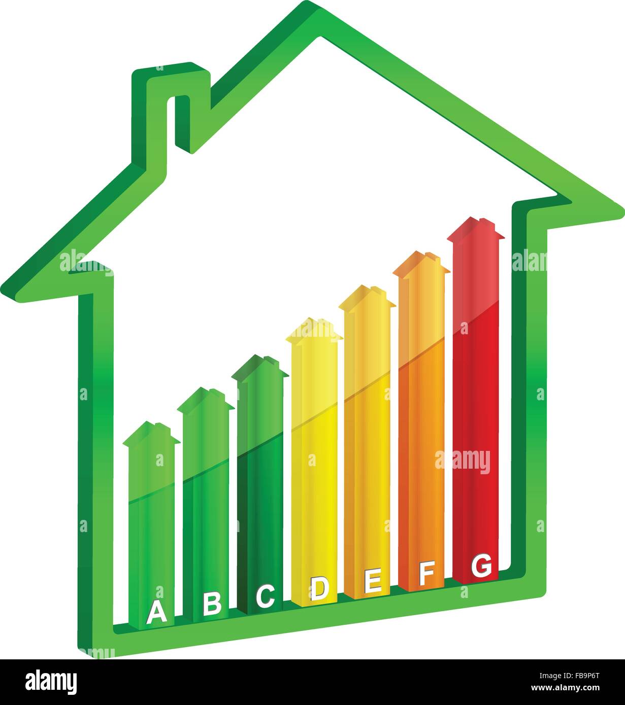 Energy efficiency rating on a white background Stock Vector Image & Art ...