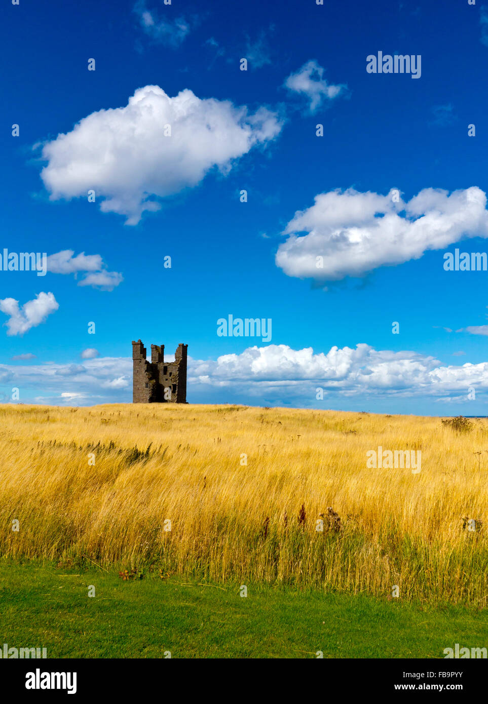 Lilburn Tower part of the ruins of Dunstanburgh Castle in ...