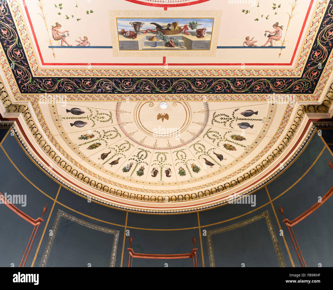 Ceiling of the Numismatic Museum, which houses one of the largest ...