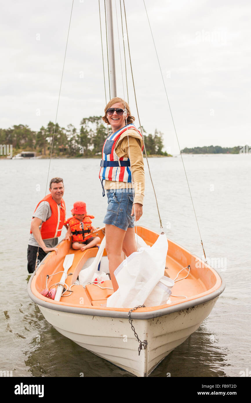Family sailboat child lifejacket hi-res stock photography and images ...