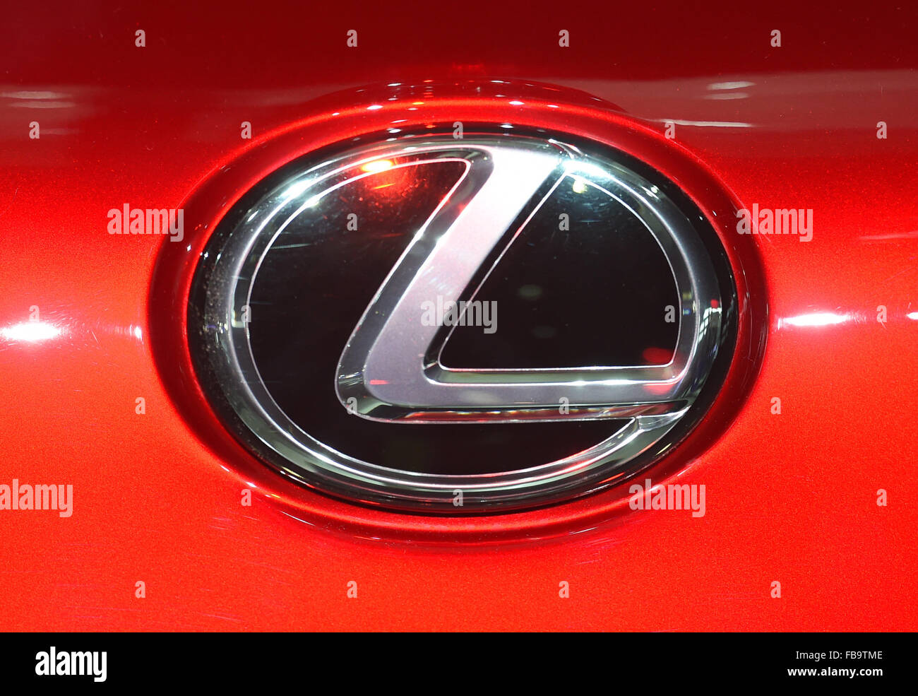 Detroit, Michigan, USA. 12th Jan, 2015. A Lexus logo seen during the ...