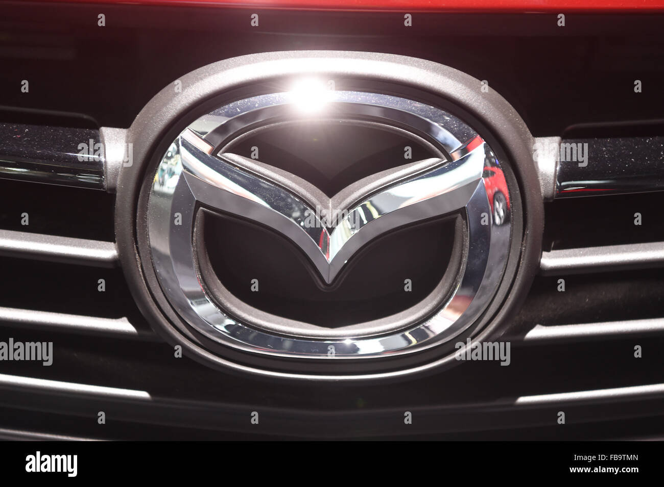 Detroit, Michigan, USA. 12th Jan, 2015. A Mazda logo seen during the ...
