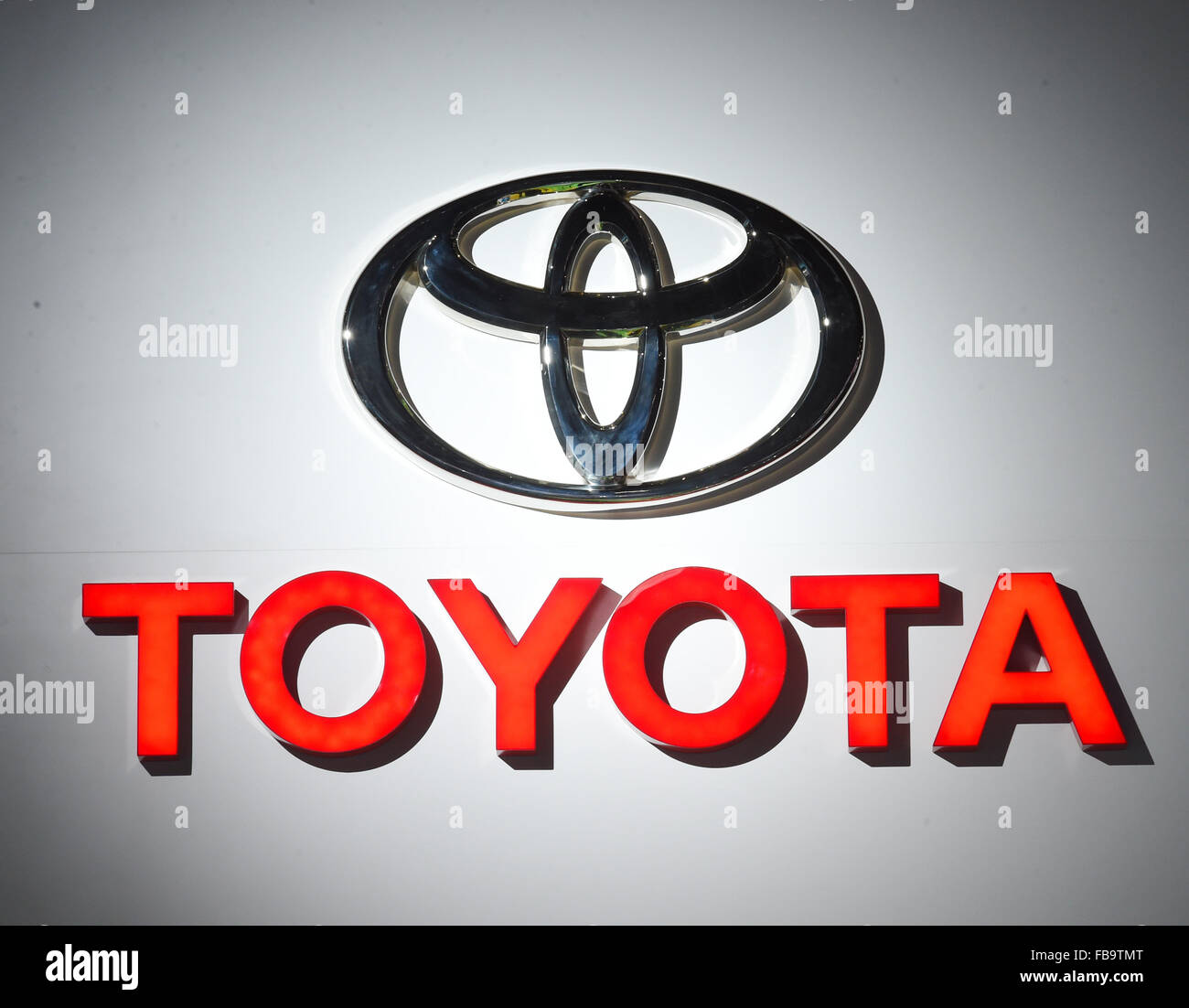 Detroit, Michigan, USA. 12th Jan, 2015. A Toyota logo seen during the ...