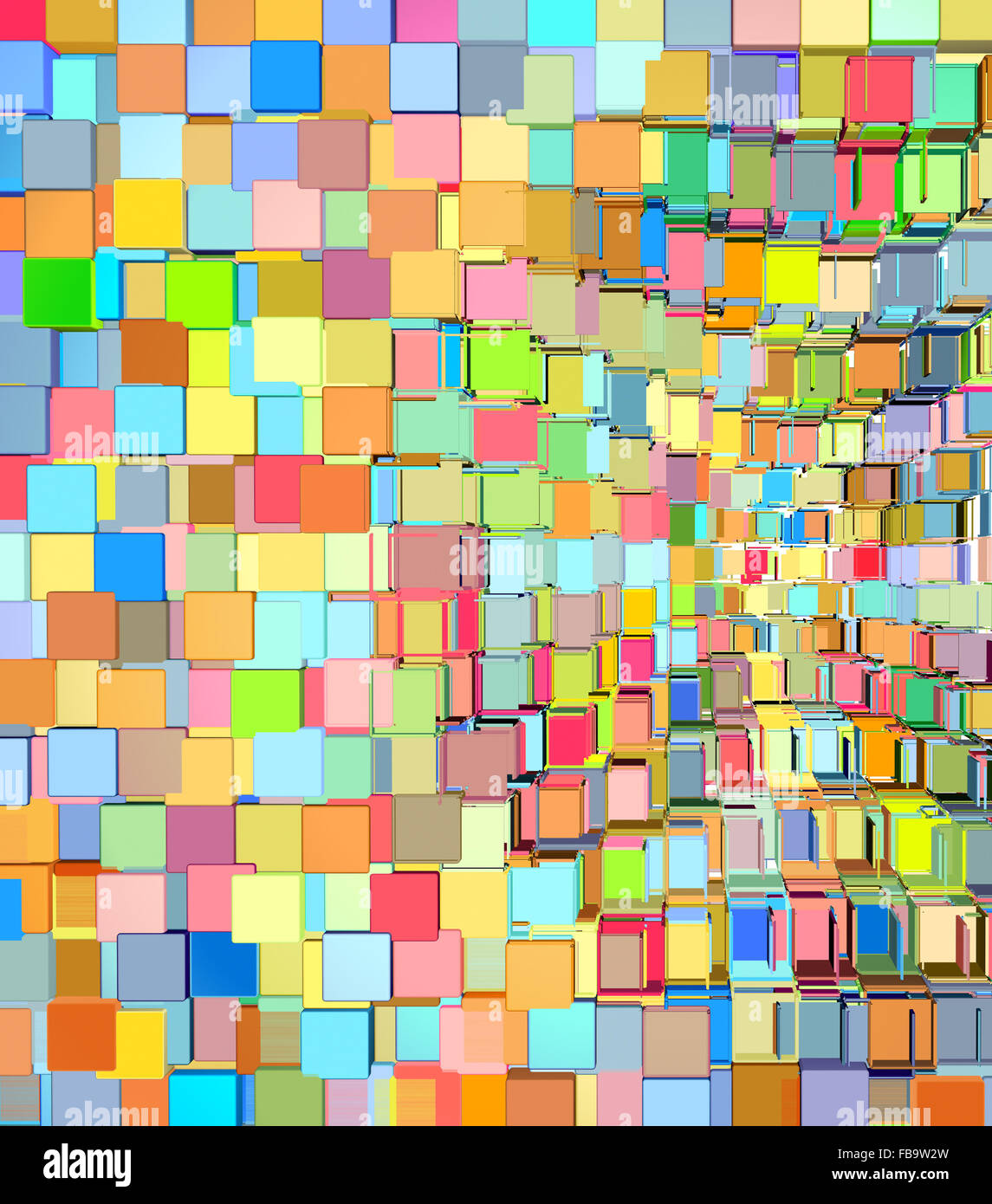 abstract fragmented pattern in rainbow color on white Stock Photo - Alamy