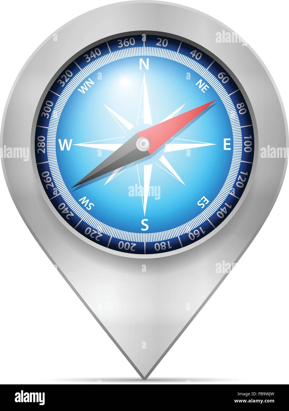 Compass tool on white Stock Vector Images - Alamy
