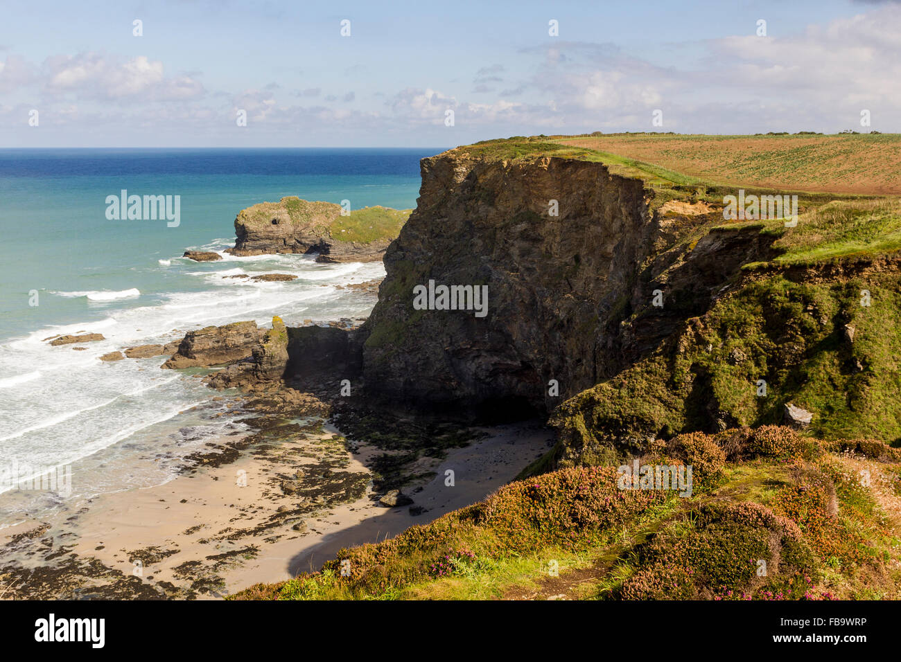 Rugged Cornish Coastal View Looking North East to Basset's Cove and ...