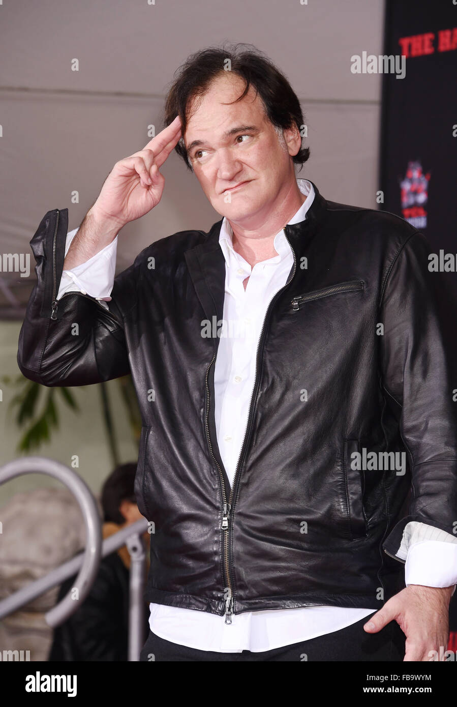 QUENTIN TARANTINO US film director and actor in January 2015 during his ...