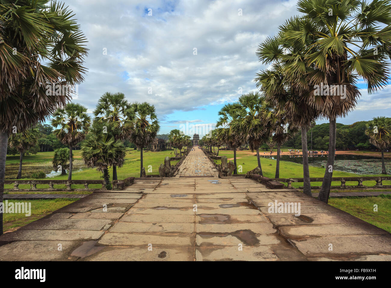 Walkway in Angkor Wat Temple - Siem Reap - Cambodia Stock Photo - Alamy