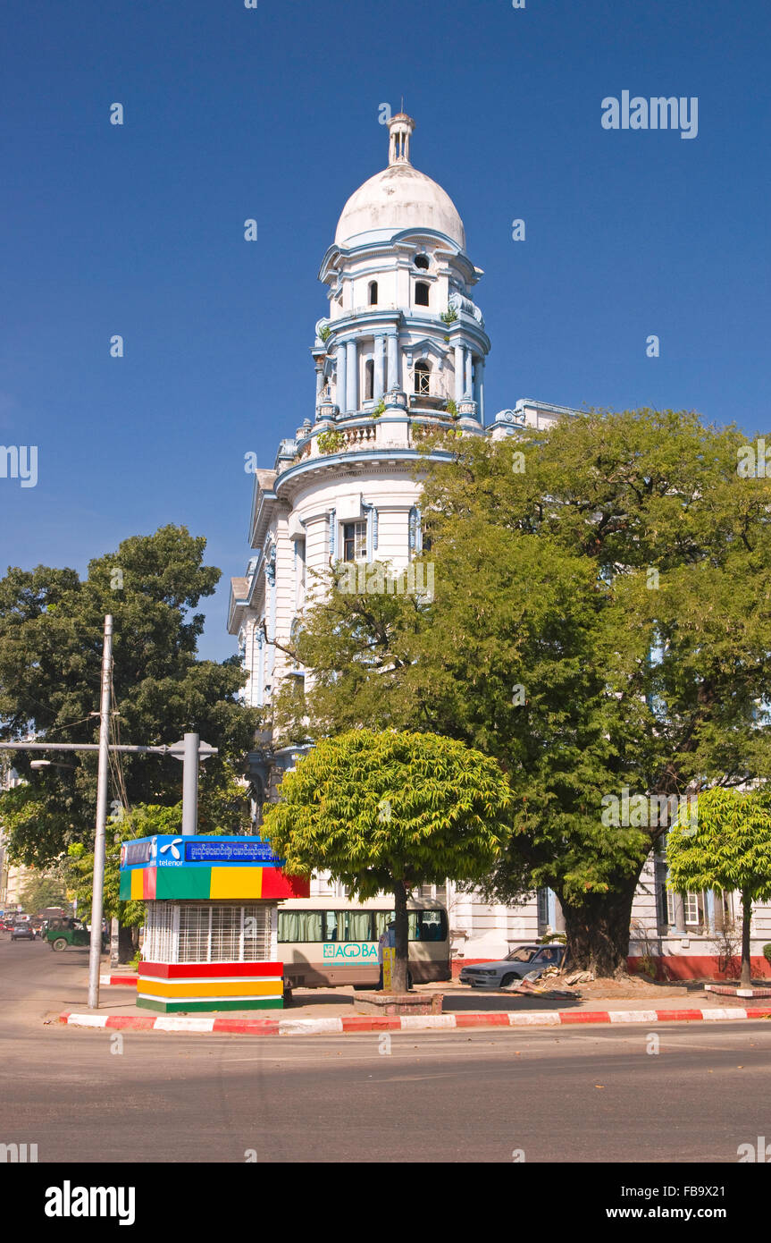 Myanmar old british colonial building hi-res stock photography and ...