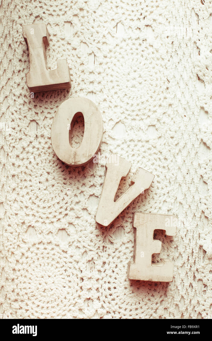 Love wooden letters Stock Photo - Alamy