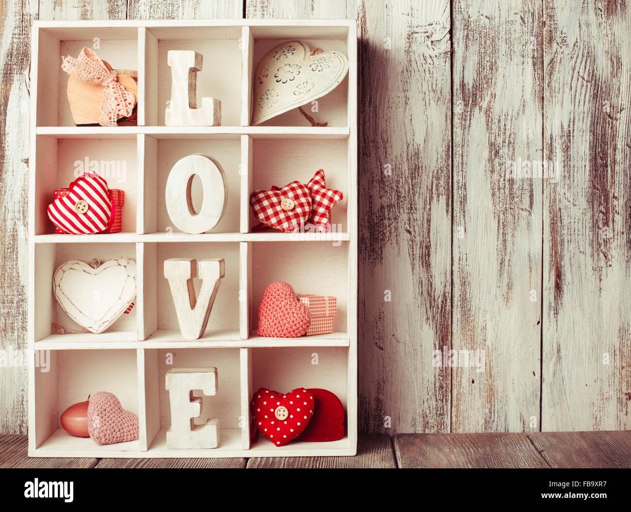 Vintage valentine set Stock Photo - Alamy