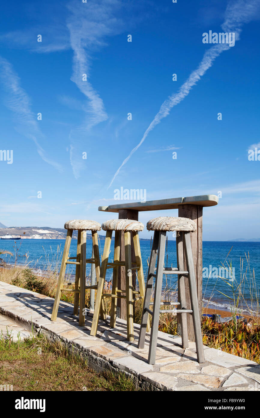 Beach bar stool hi-res stock photography and images - Alamy