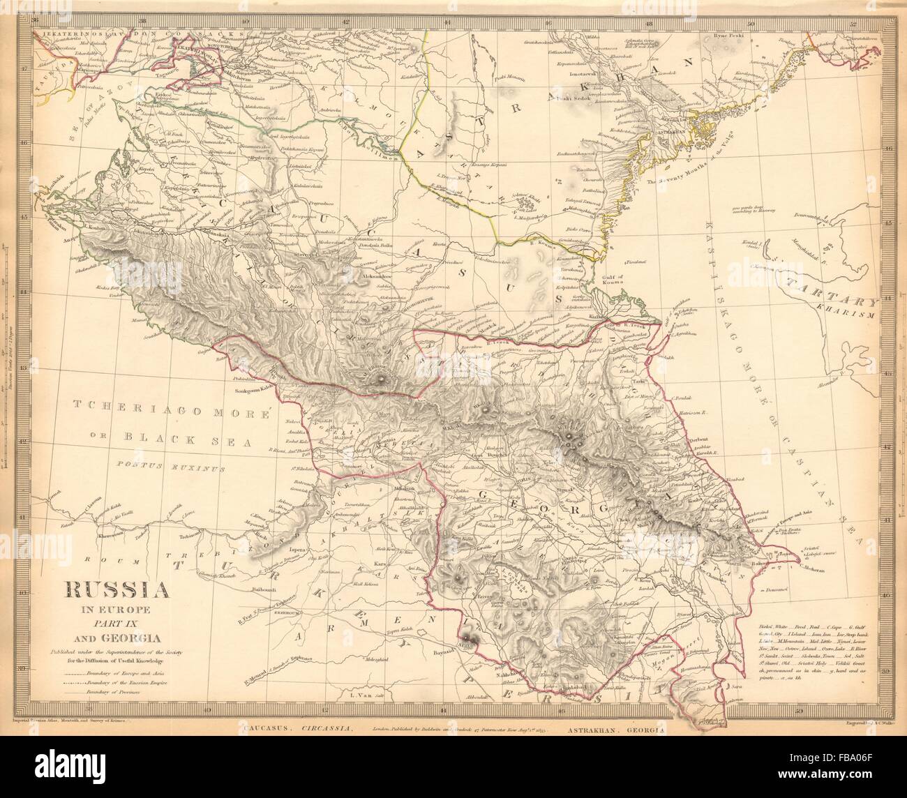Old maps caucasus hi-res stock photography and images - Alamy