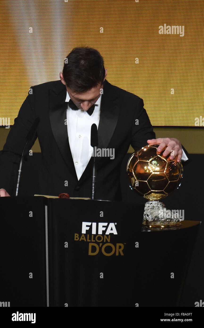 Zurich, Switzerland. 11th Jan, 2016. Lionel Messi Football/Soccer ...
