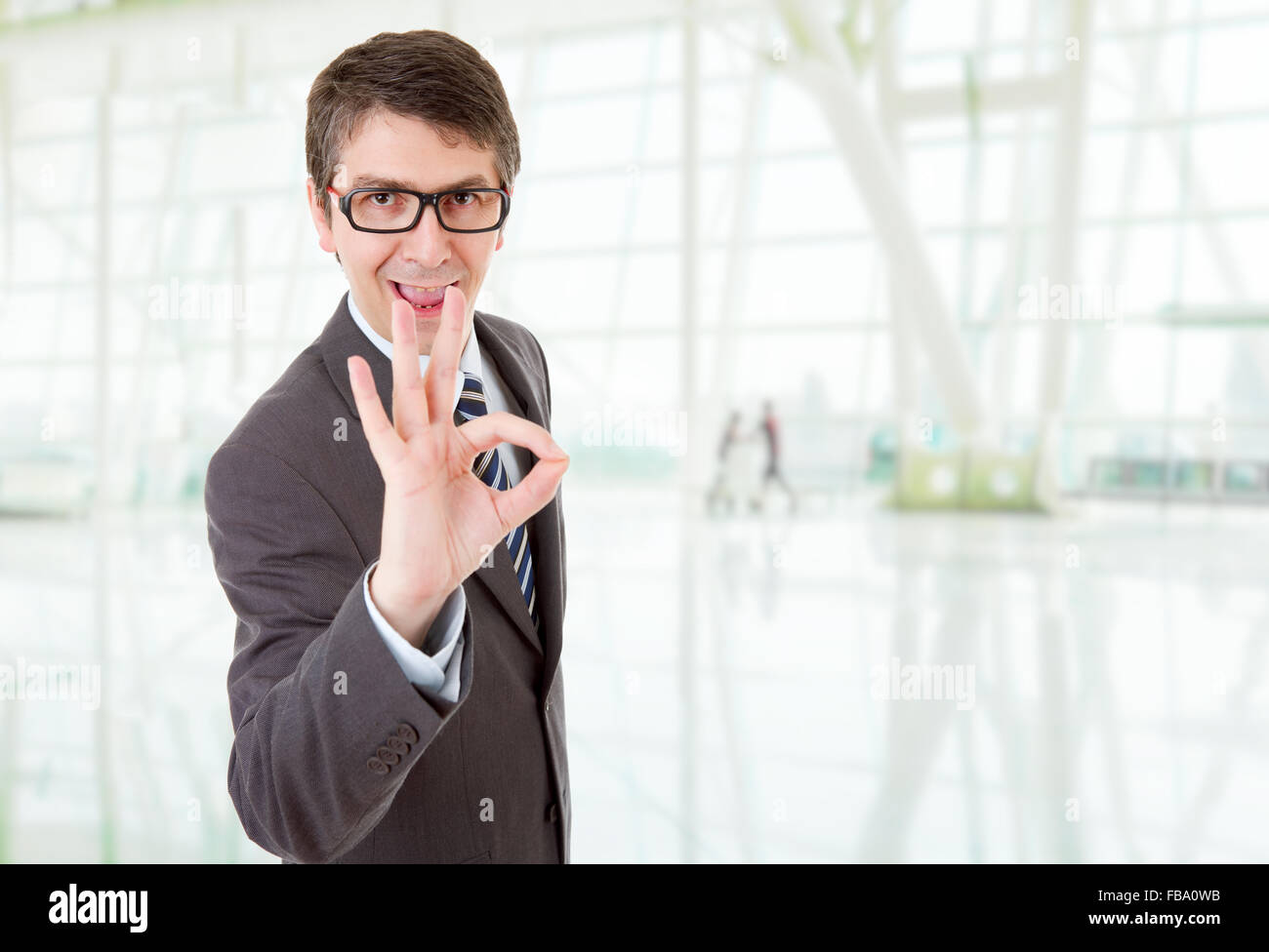 business man with open arms winning, at the office Stock Photo - Alamy