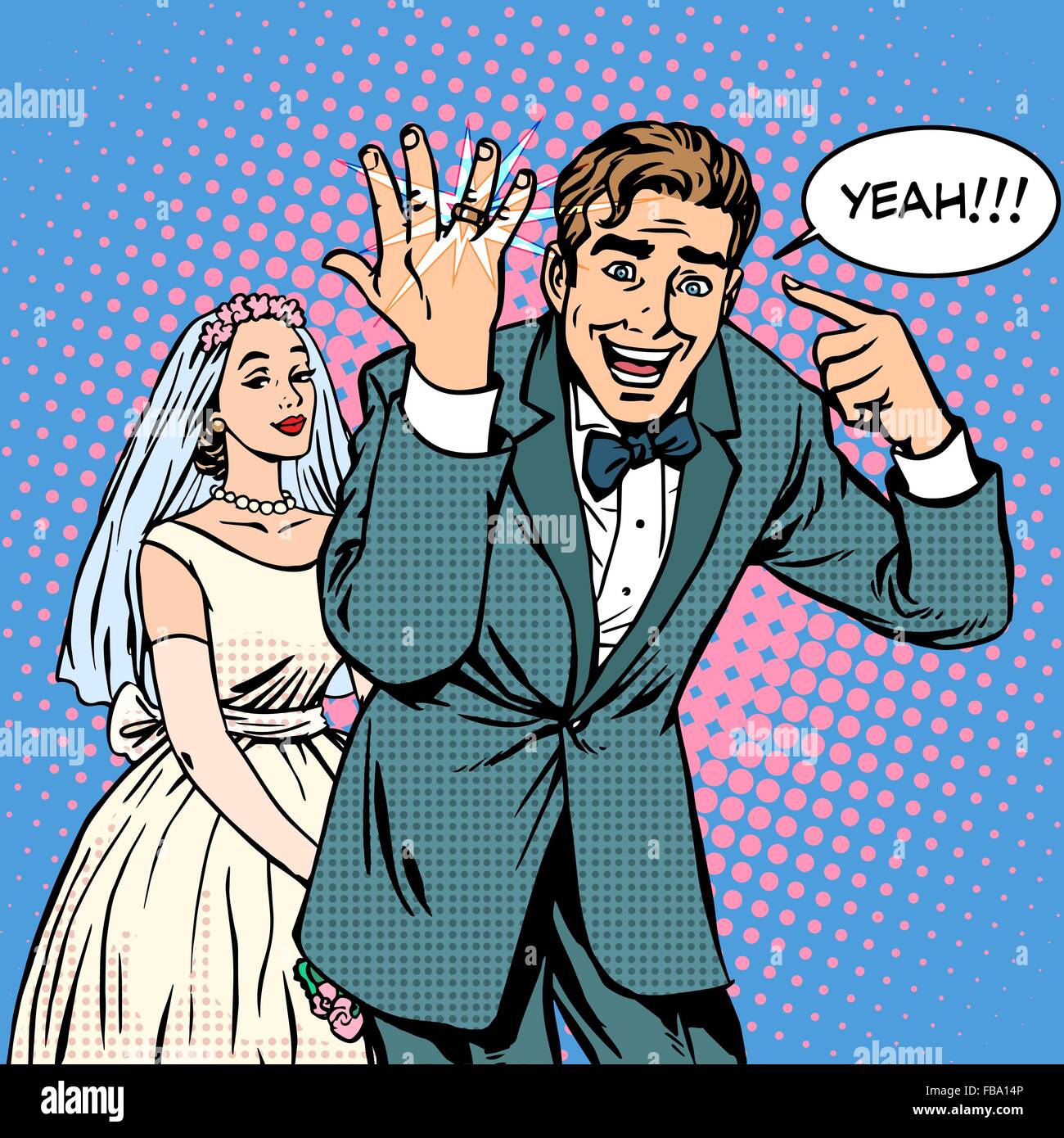 Vintage happy bride hi-res stock photography and images - Alamy