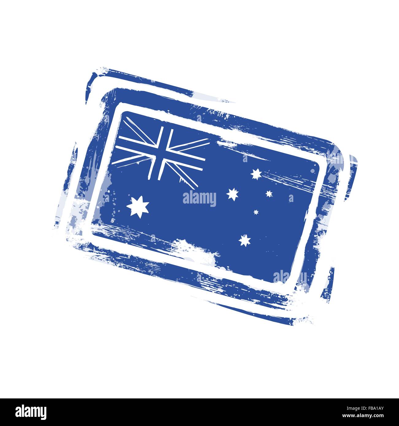 Australia Day Stamp Flag National Holiday Stock Vector Image & Art - Alamy