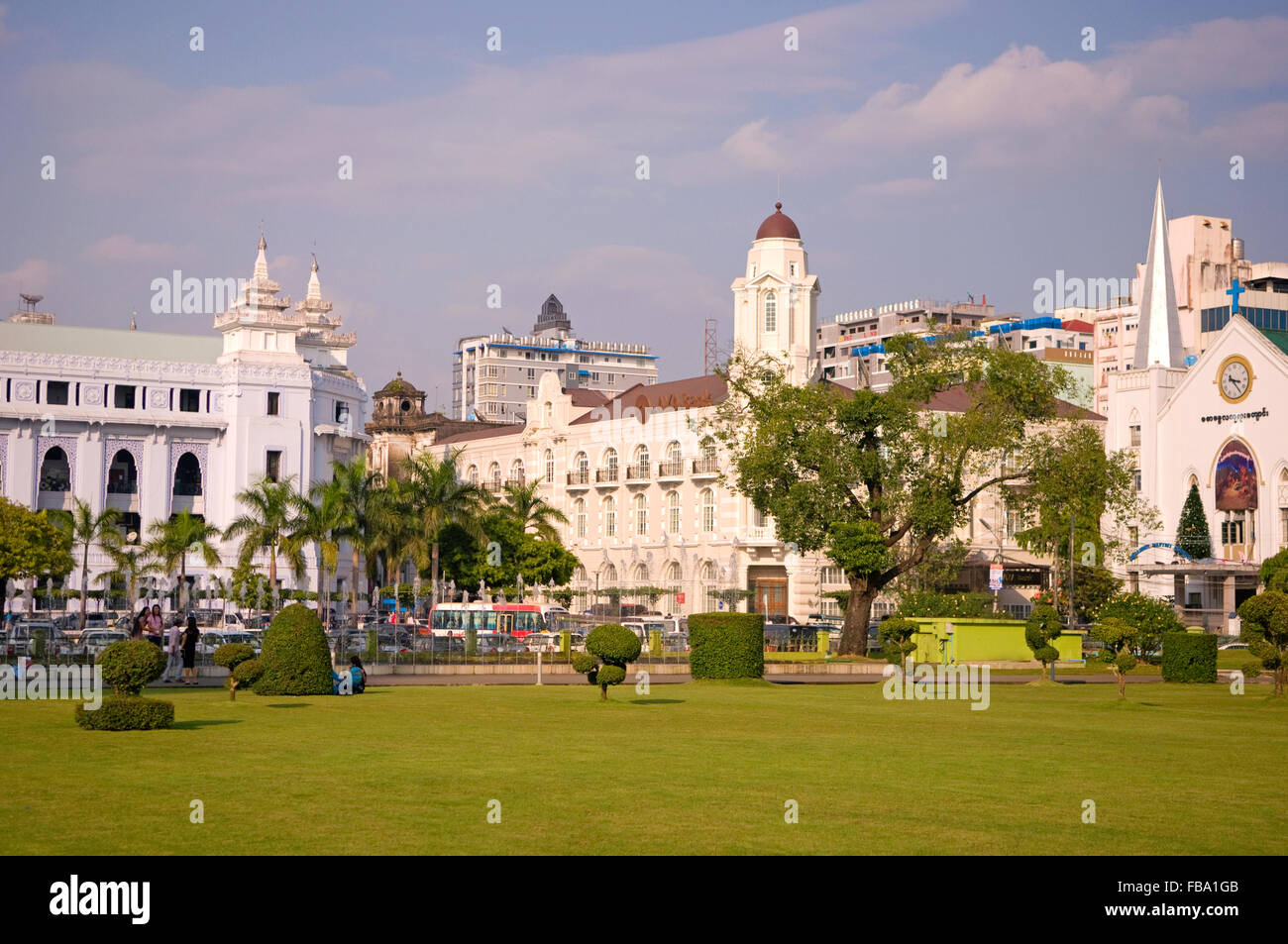 The colonial commercial district of Yangon, Myanmar Stock Photo - Alamy