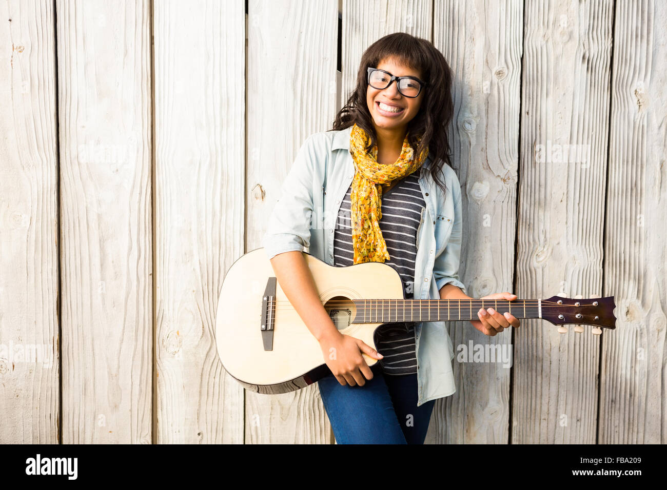 Cool young woman guitar hi-res stock photography and images - Alamy